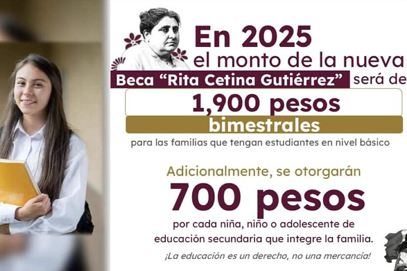 Beca Rita Cetina hoy comienza el registro para estudiantes de secundaria